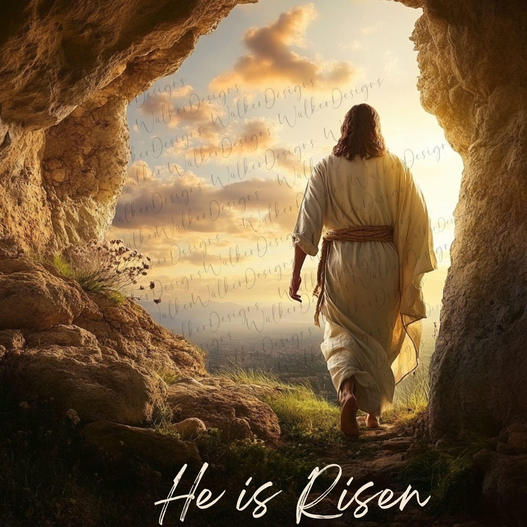 He is Risen PNG Digital Download Jesus PNG Digital Download Religious ...