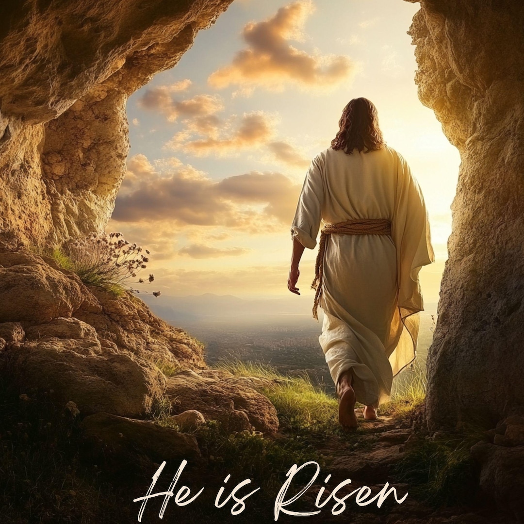 He is Risen PNG Digital Download Jesus PNG Digital Download Religious ...