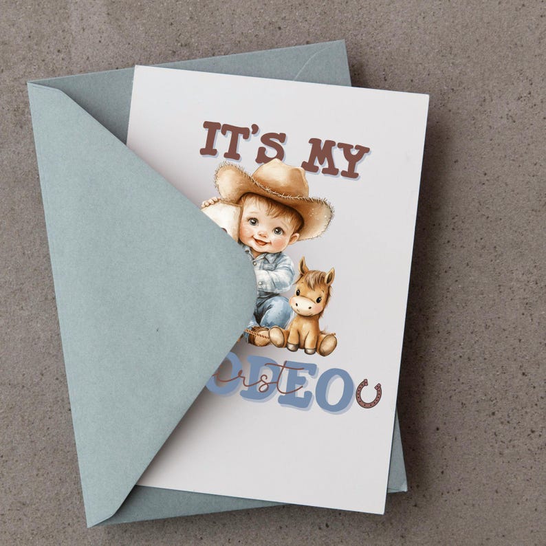 First Rodeo Cowboy 1st Birthday PNG, Western Theme (digital Download ...