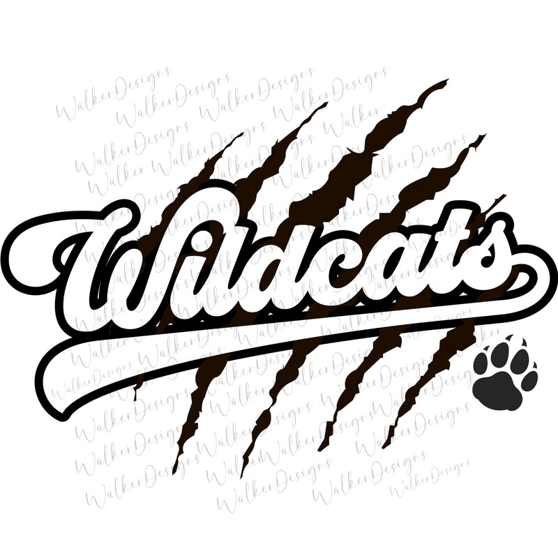 Wildcat Paw Print - Etsy