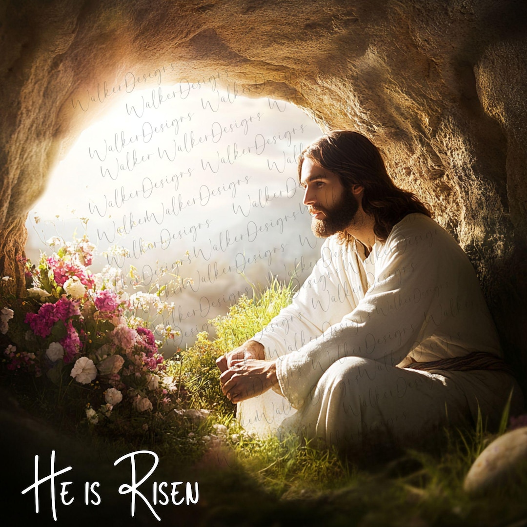 He is Risen PNG Digital Download Jesus PNG Digital Download Religious ...