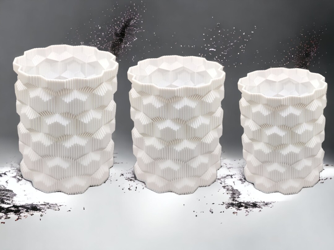 3d-printed Hexagon Vase Set - Etsy