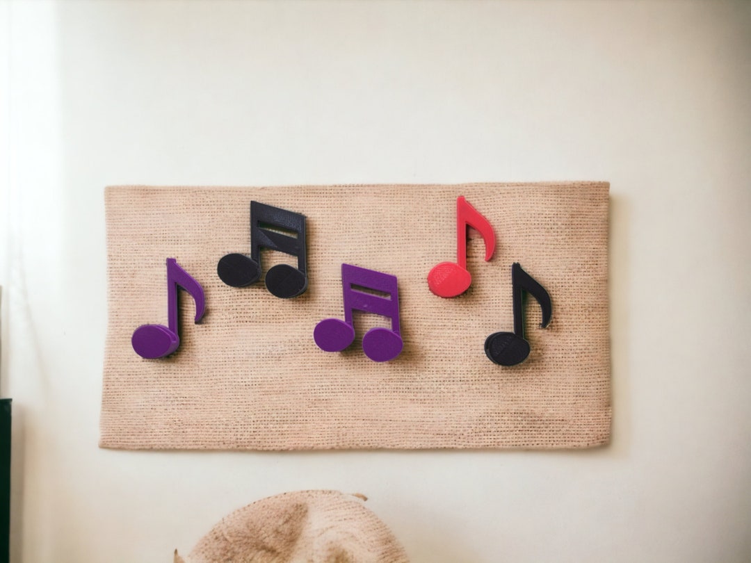 3d-printed Musical Note Hooks set of 5 - Etsy