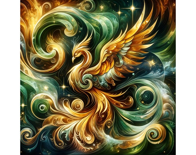 Abstract Mystical Phoenix, AI Artwork, Instant Download, Printable. - Etsy
