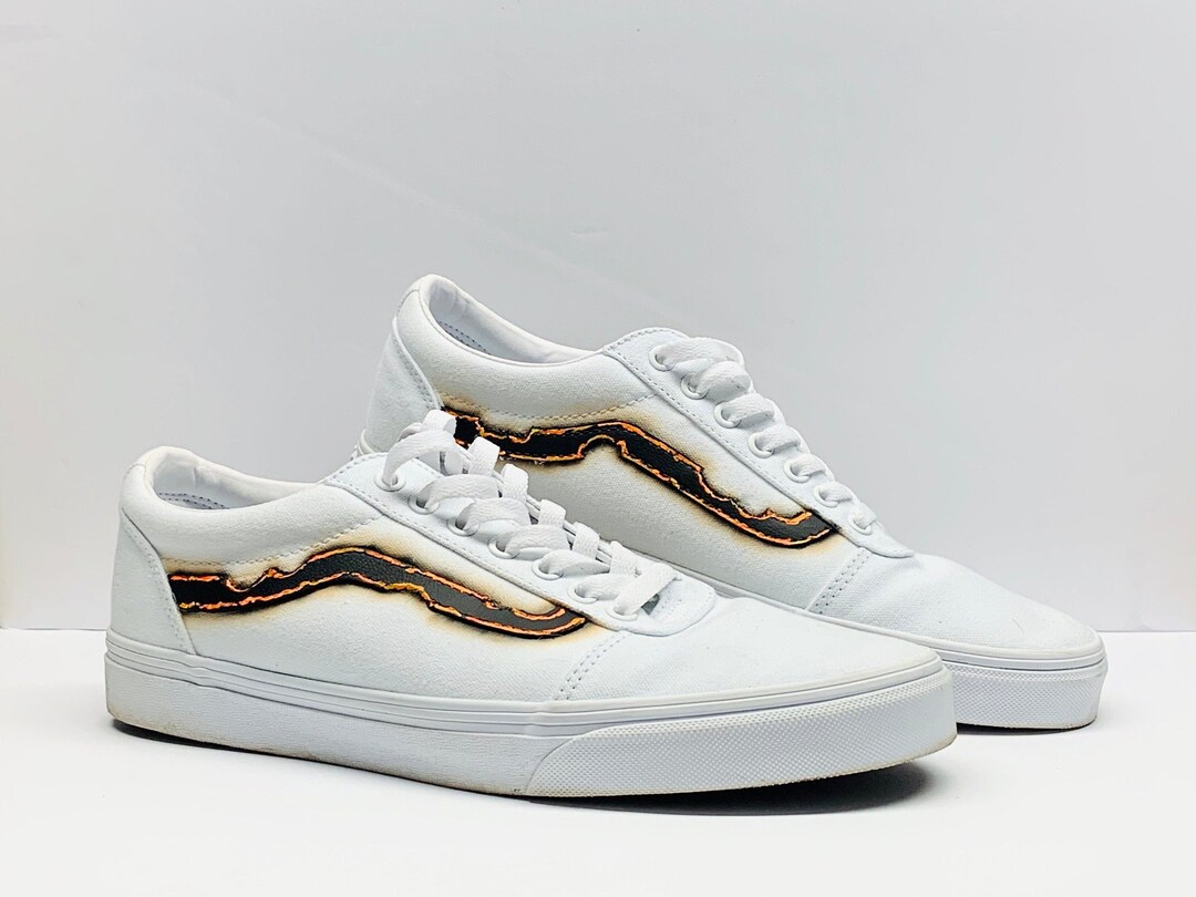 Custom Vans Old Skool Shoes Burnt Design Hand-painted Shoes - Etsy