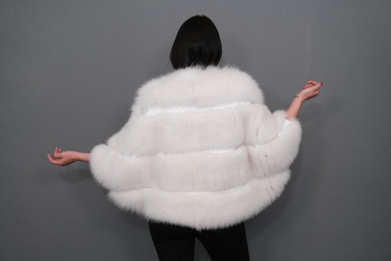 White Fox Fur Cape White Fox Fur Vest White Fox Fur Jacket White Fox ...