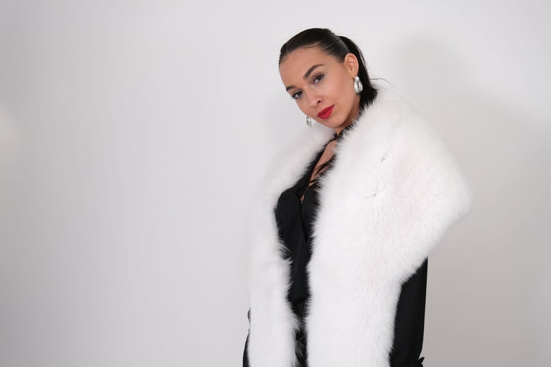 White Fox Fur Cape White Fox Fur Wrap White Fox Fur Jacket White Fox ...