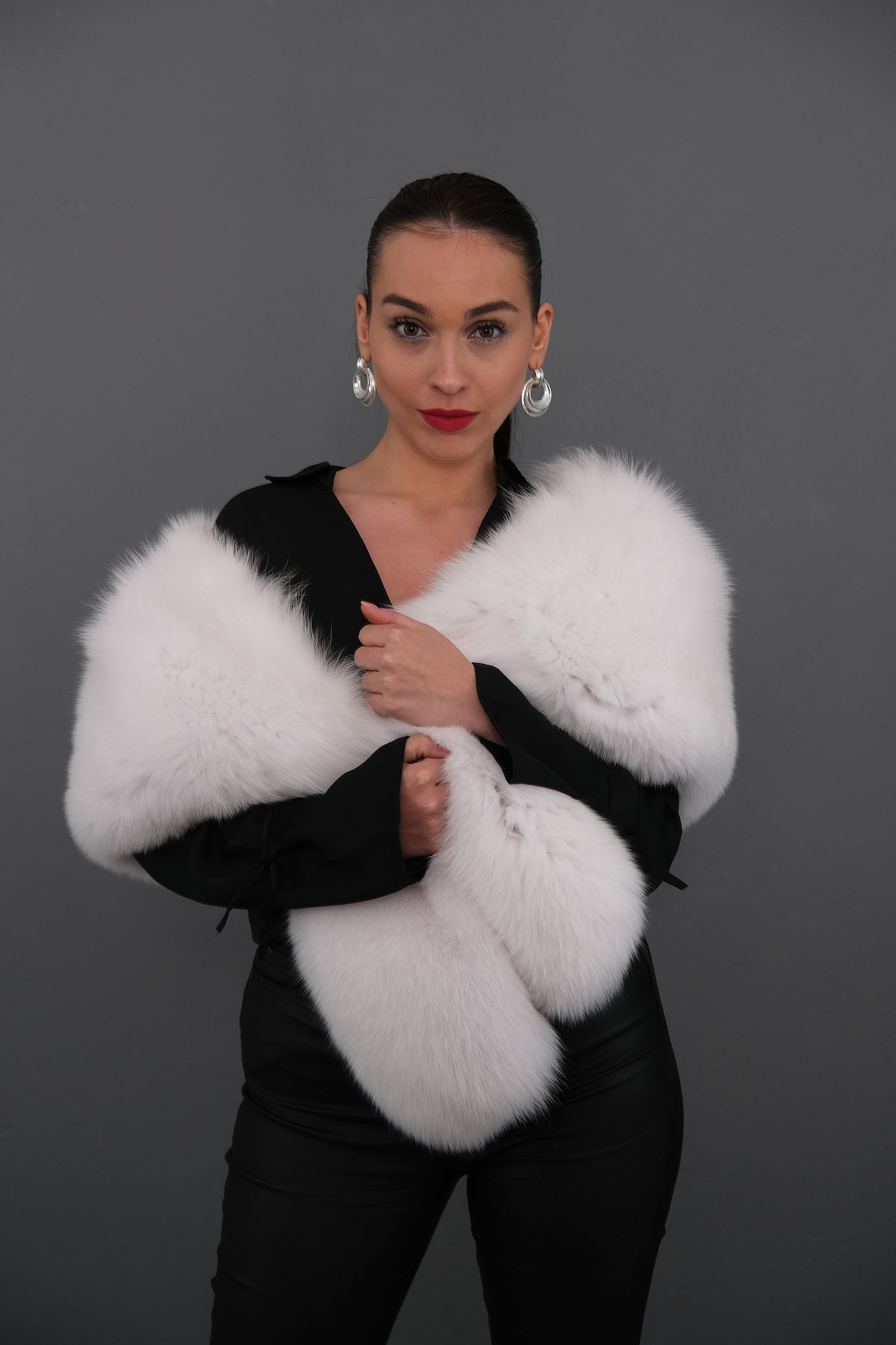 White Fox Fur Cape White Fox Fur Wrap White Fox Fur Jacket White Fox ...