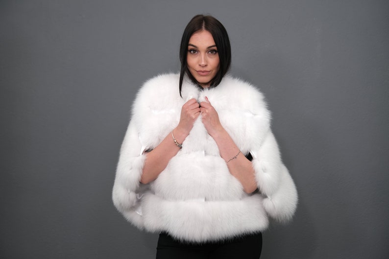 White Fox Fur Cape White Fox Fur Vest White Fox Fur Jacket White Fox ...