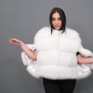 White Fox Fur Cape White Fox Fur Vest White Fox Fur Jacket White Fox ...
