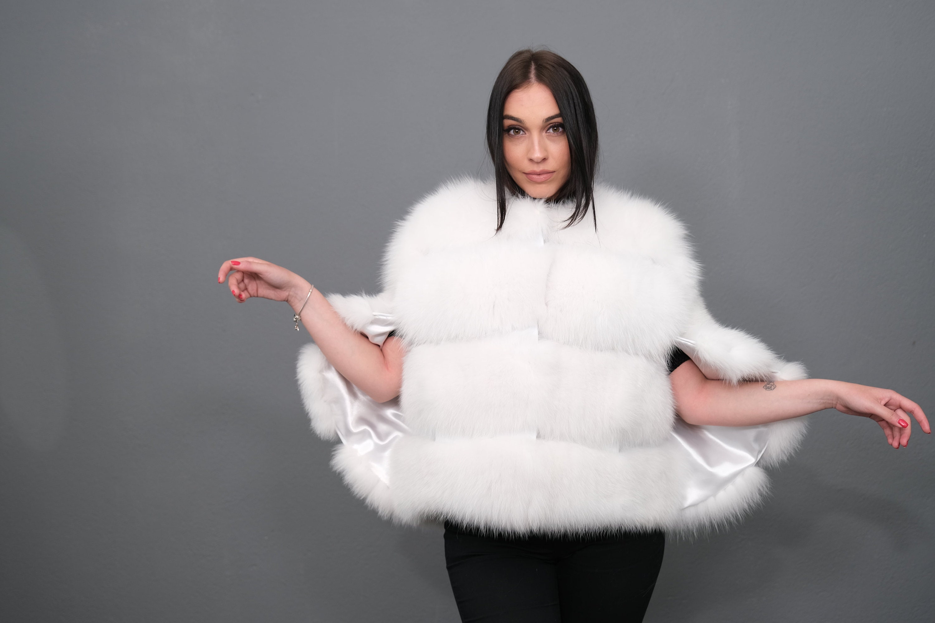 White Fox Fur Cape White Fox Fur Vest White Fox Fur Jacket White Fox