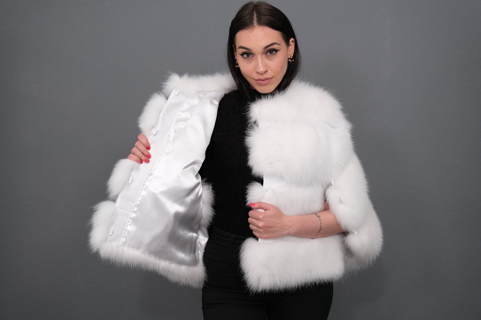 White Fox Fur Cape White Fox Fur Vest White Fox Fur Jacket White Fox ...
