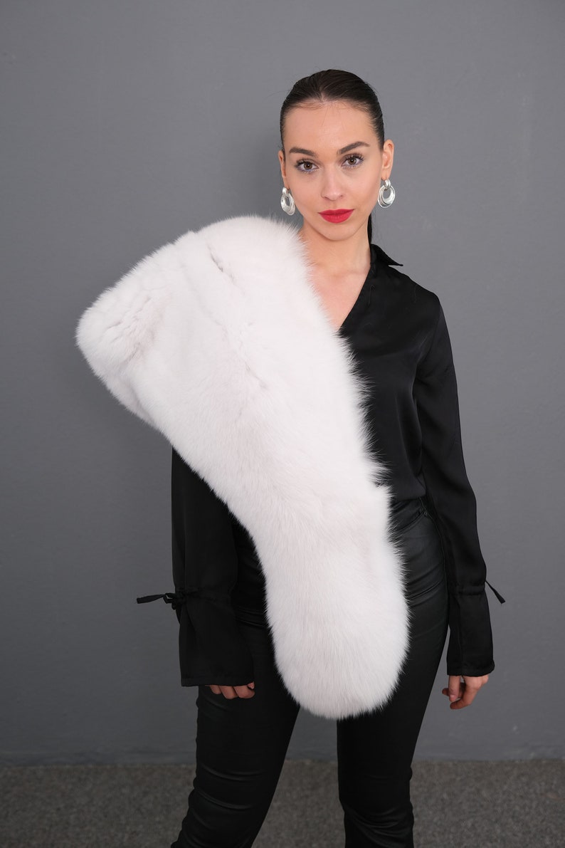 White Fox Fur Cape White Fox Fur Wrap White Fox Fur Jacket White Fox ...