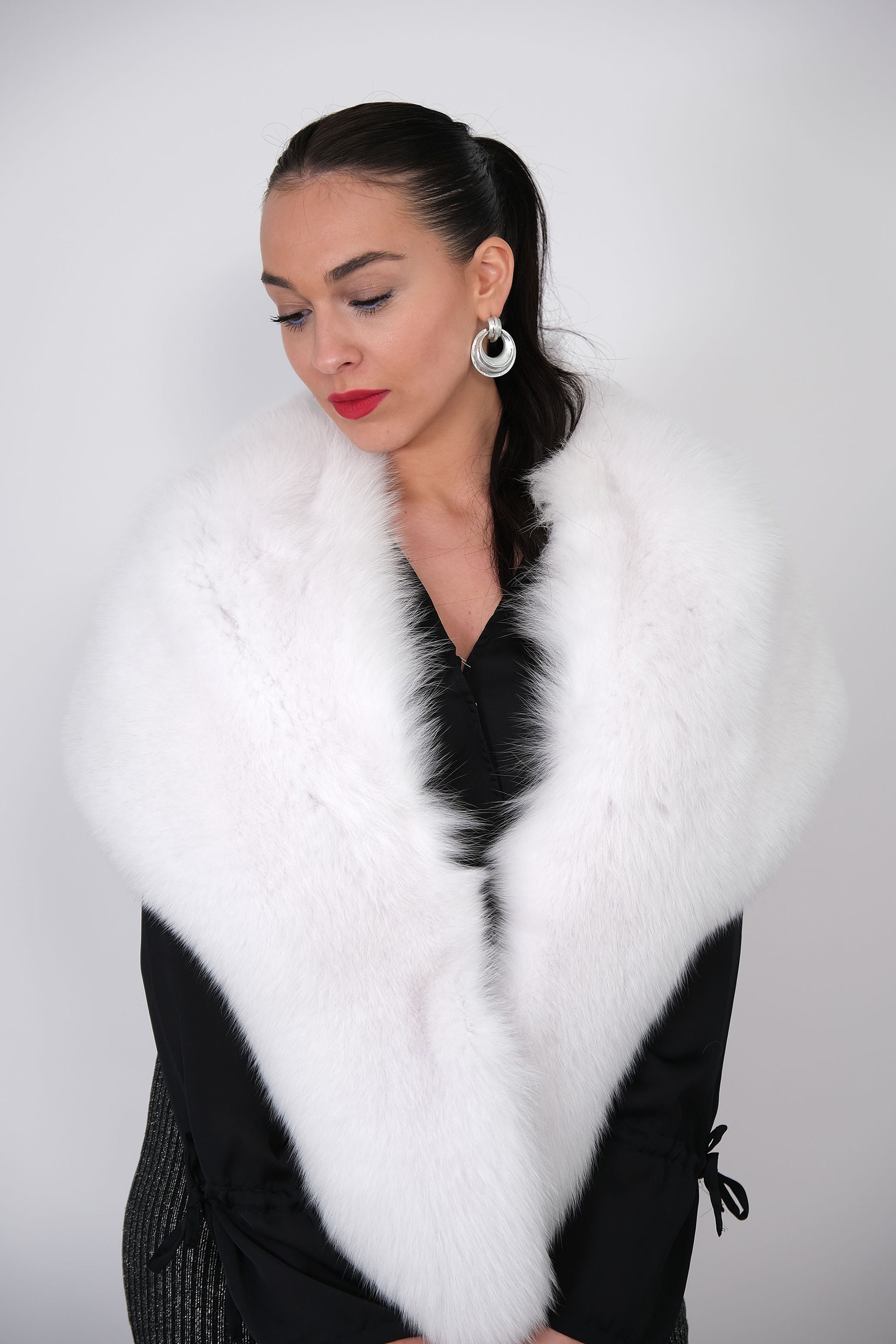 White Fox Fur Cape White Fox Fur Wrap White Fox Fur Jacket White Fox ...