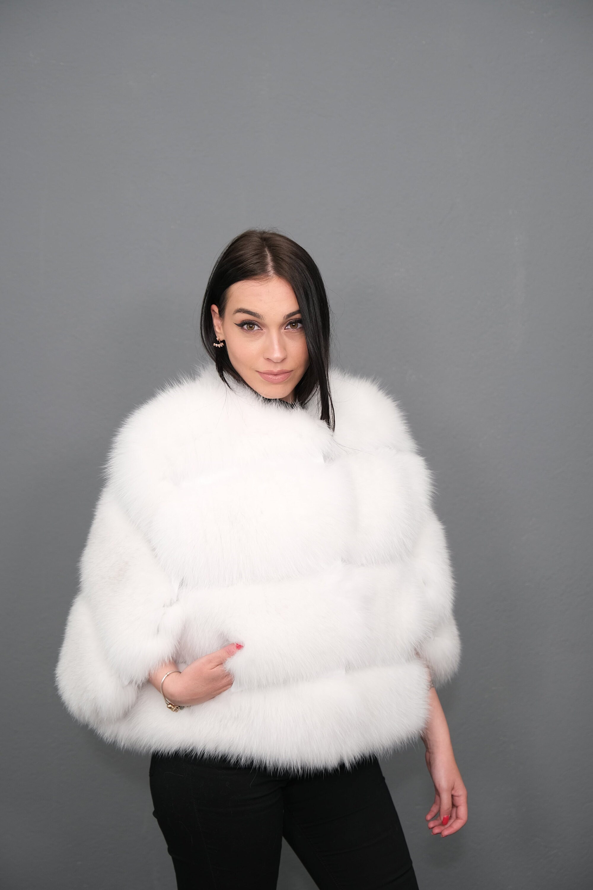White Fox Fur Cape White Fox Fur Vest White Fox Fur Jacket White Fox ...