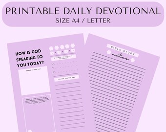 DAILY DEVOTIONAL / Bible Study Printables / Scripture Study Printable ...