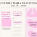 DAILY DEVOTIONAL / Bible Study Printables / Scripture Study Printable ...