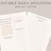 DAILY DEVOTIONAL / Bible Study Printables / Scripture Study Printable ...