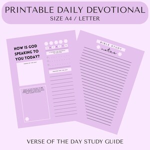 DAILY DEVOTIONAL / Bible Study Printables / Scripture Study Printable ...