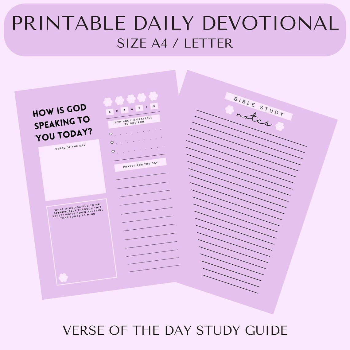 DAILY DEVOTIONAL / Bible Study Printables / Scripture Study Printable ...