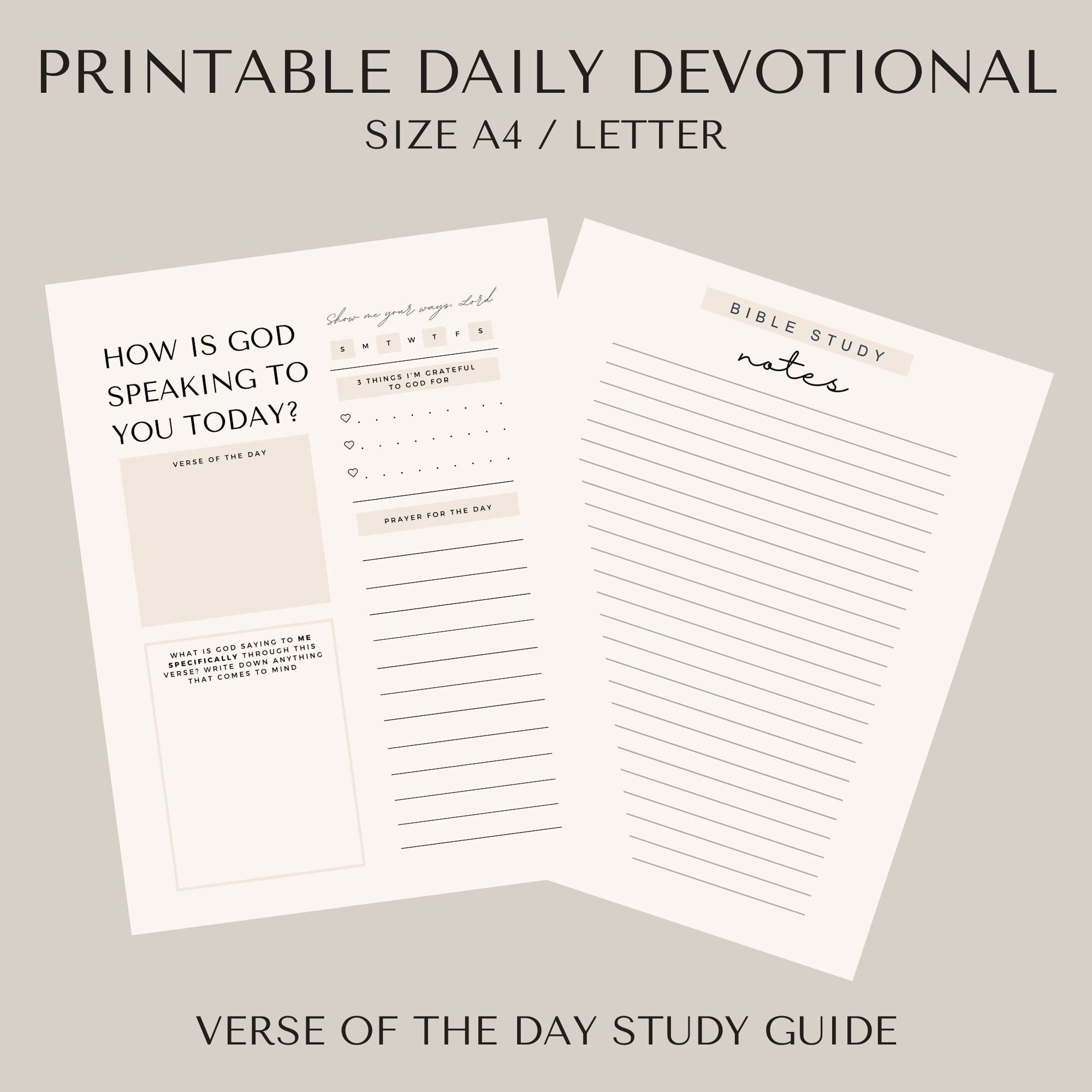 DAILY DEVOTIONAL / Bible Study Printables / Scripture Study Printable ...