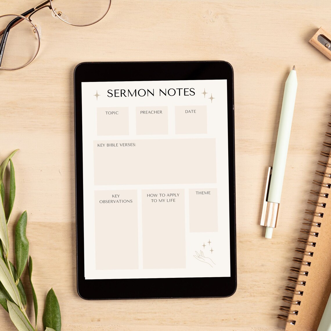 SERMON NOTES / Bible Study Printables / Scripture Study Printable ...