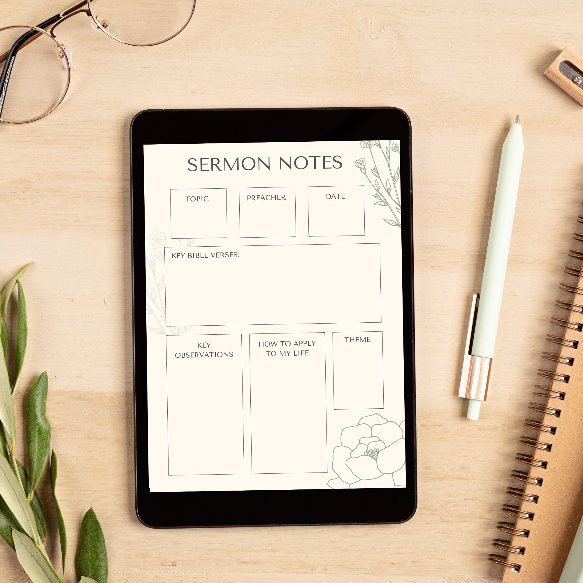 SERMON NOTES / Bible Study Printables / Scripture Study - Etsy