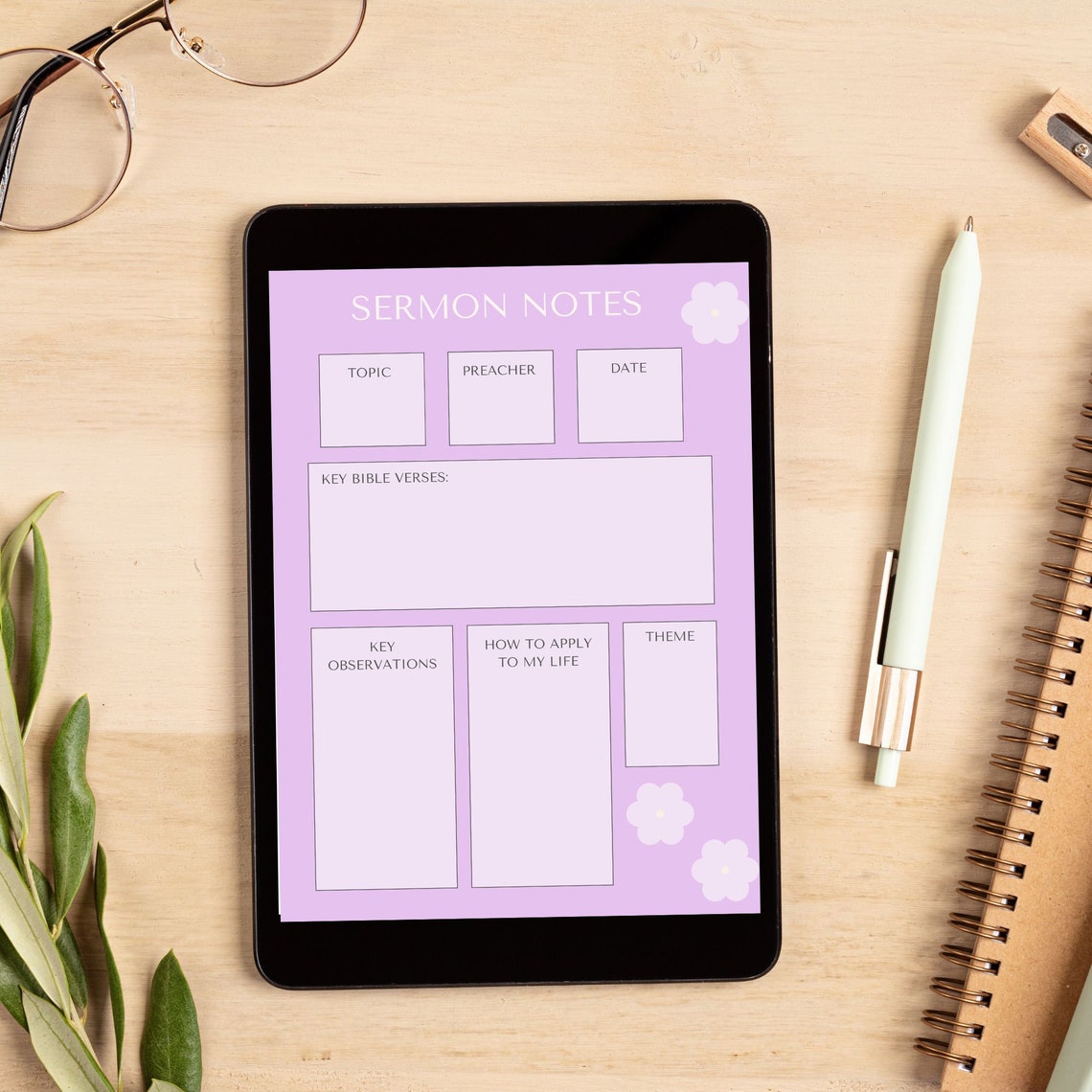 SERMON NOTES / Bible Study Printables / Scripture Study Printable ...