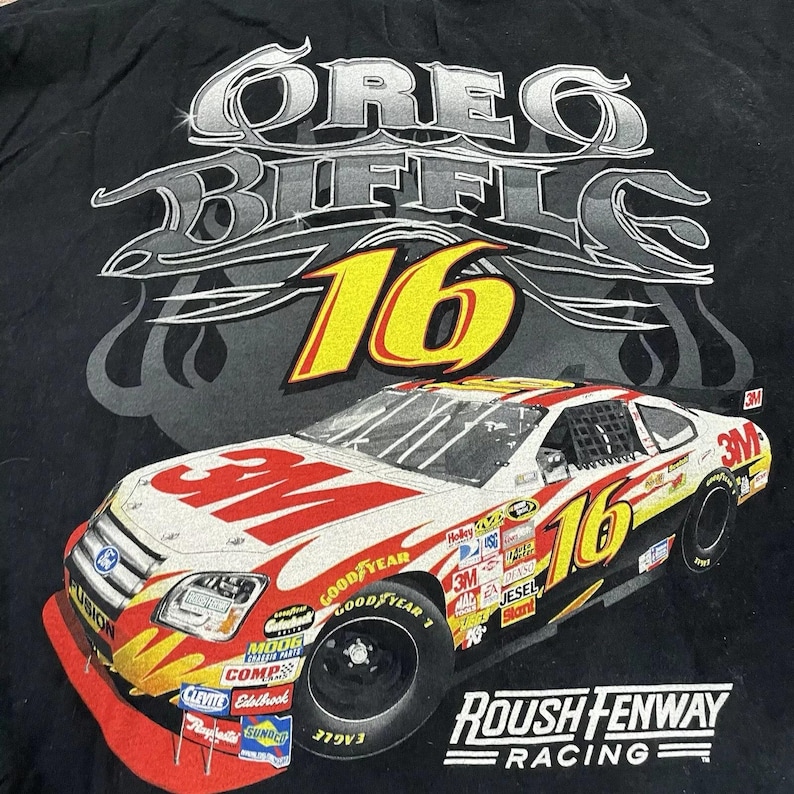 Vintage Greg Biffle Roush Racing 3M Black T-shirt B1 XXL - Etsy