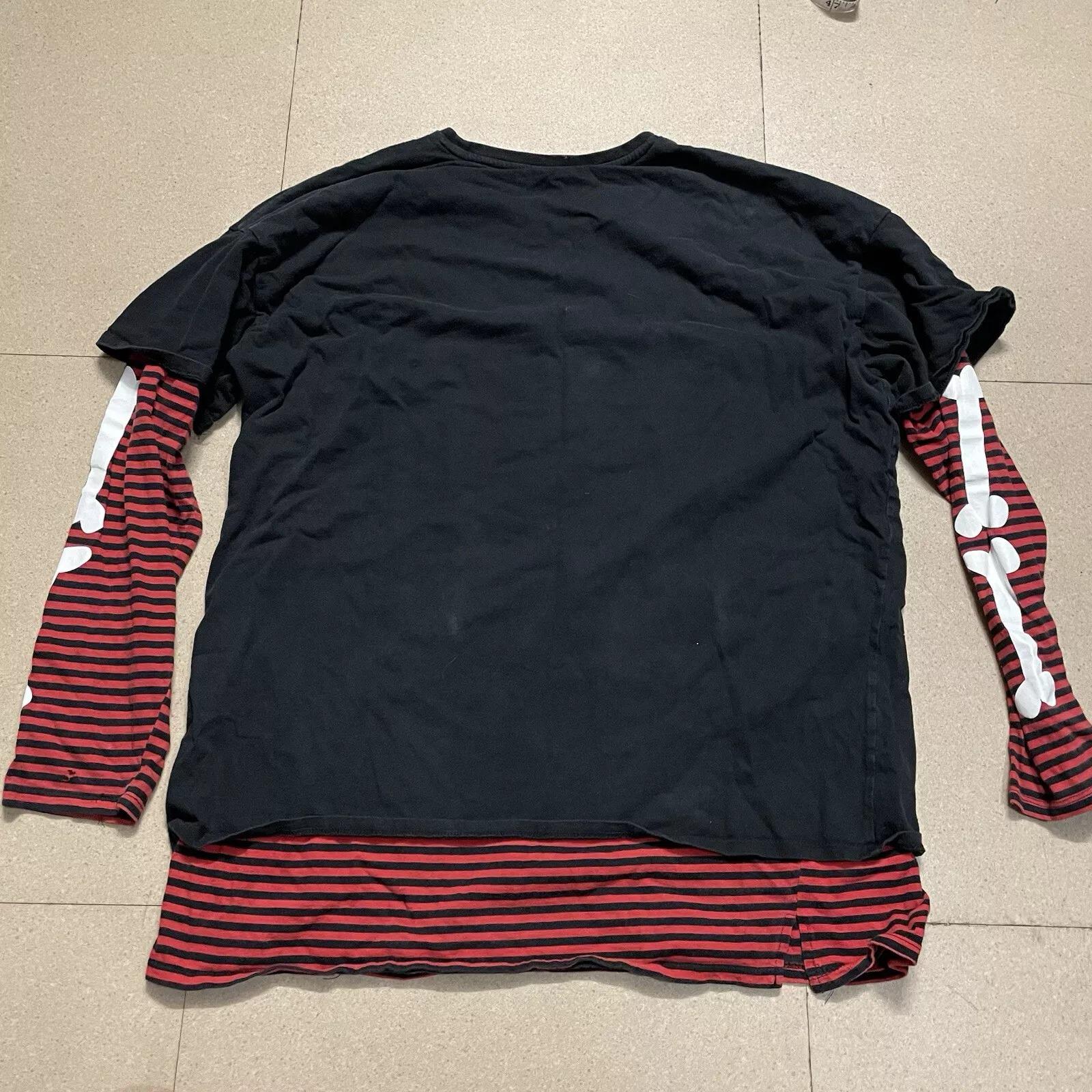 Skelanimals Heart Goth Emo Punk Stripe Crop T-shirt XXL - Etsy