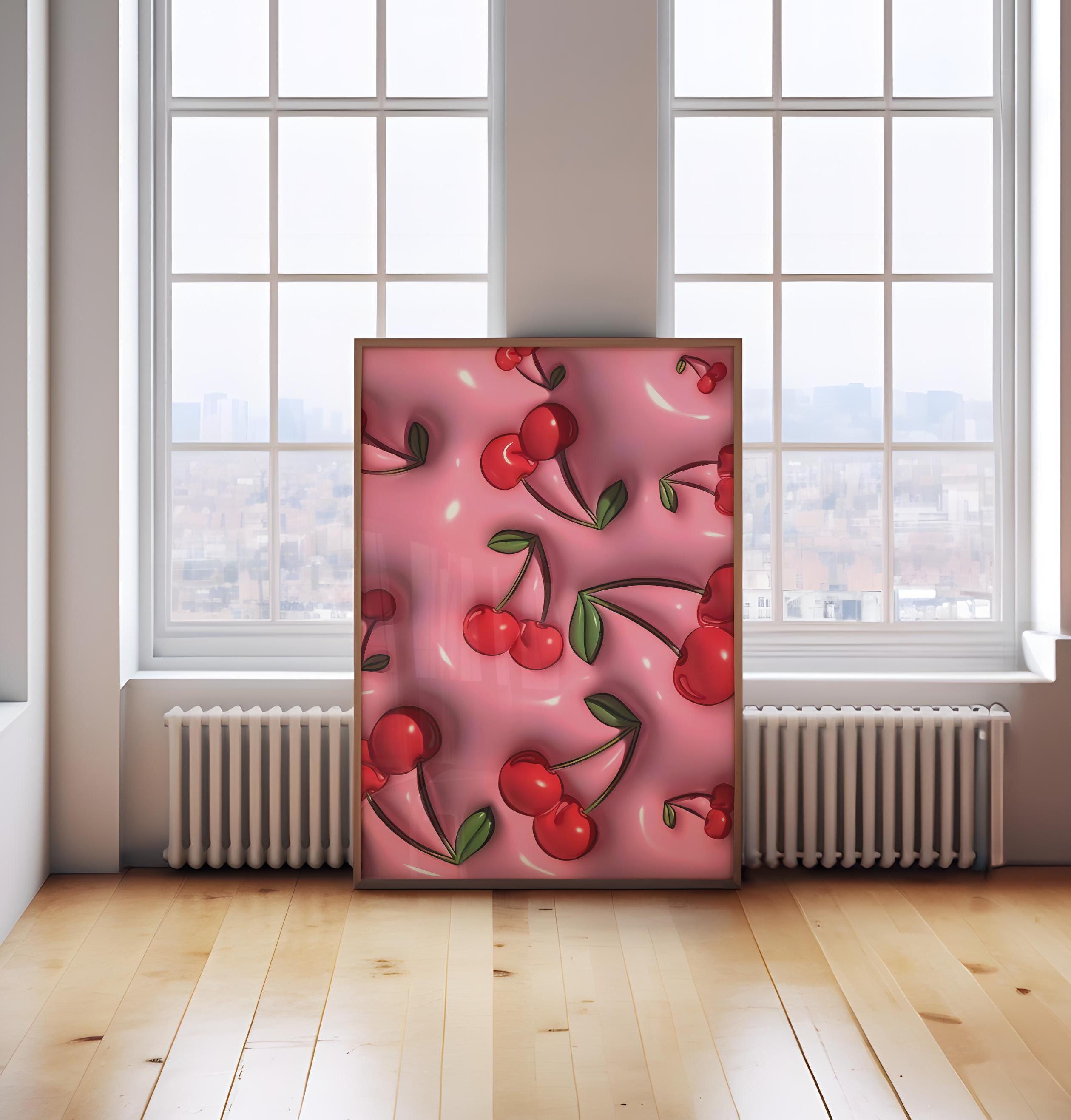 Cherry Wall Art Cherries Printable Digital Download Cherry Art Print ...