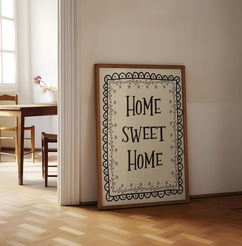 Home Sweet Home Printable Entryway Decor Whimsical Entryway Wall Art ...