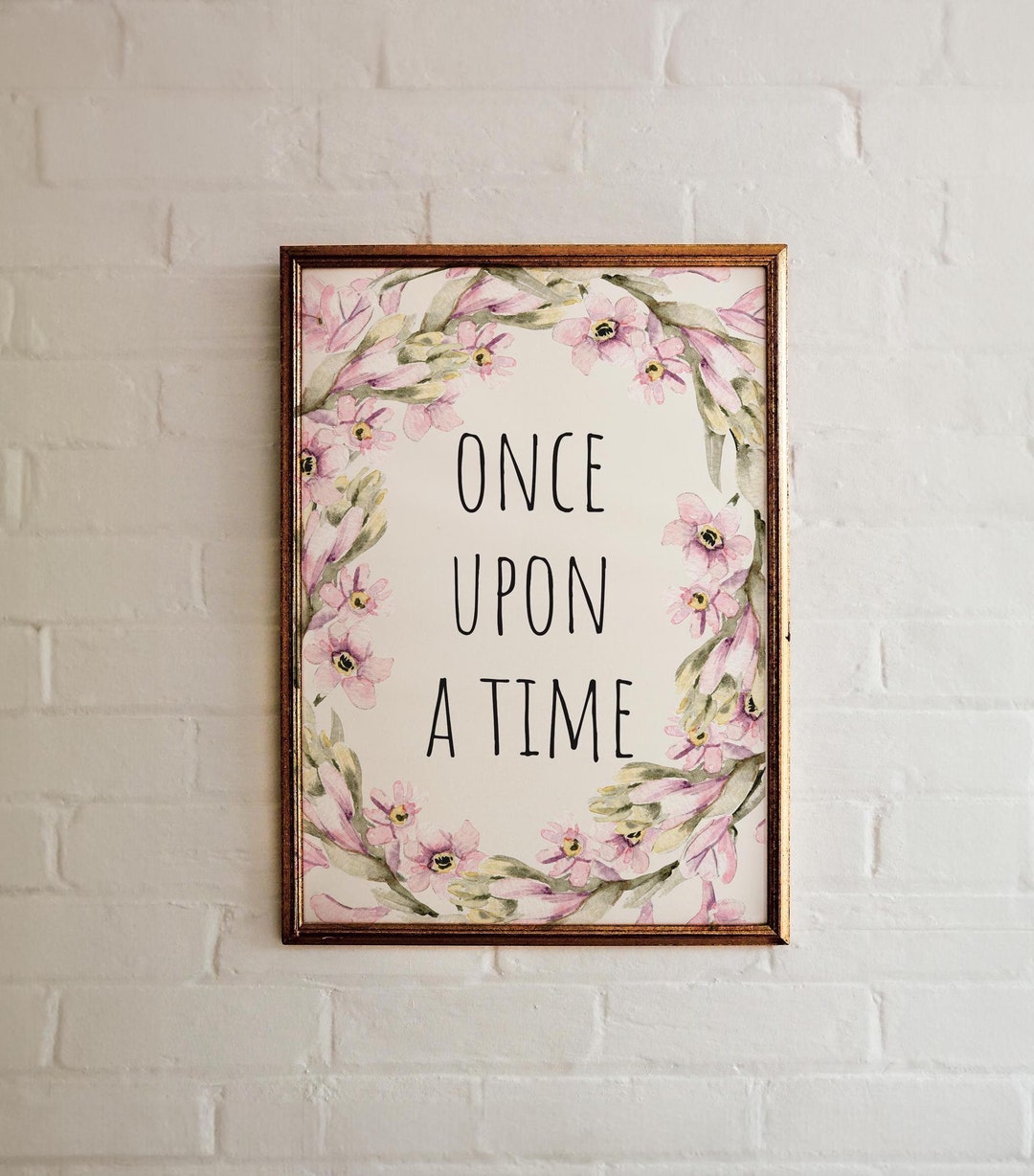 Once Upon A Time Printable Feminine Entryway Decor Feminine Wall Art ...