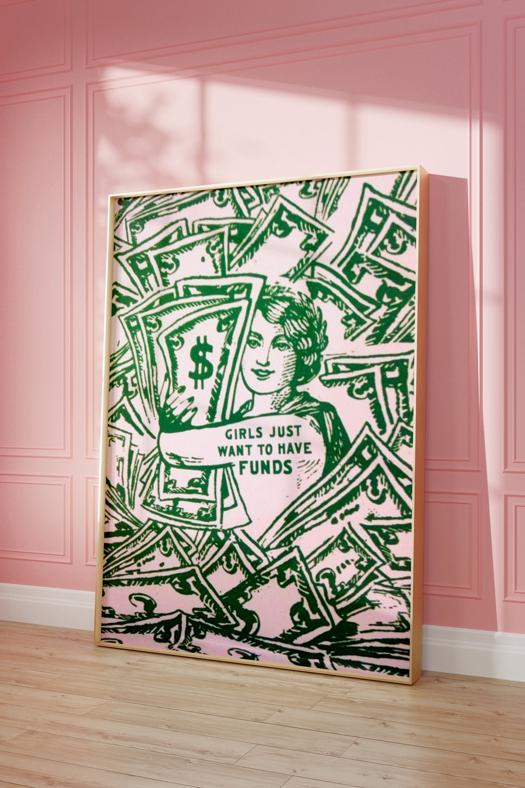 Girls Want Funds, Money Corner, Printable Art, Money Manifesting, Feng Sua, Abundance, Printable ...