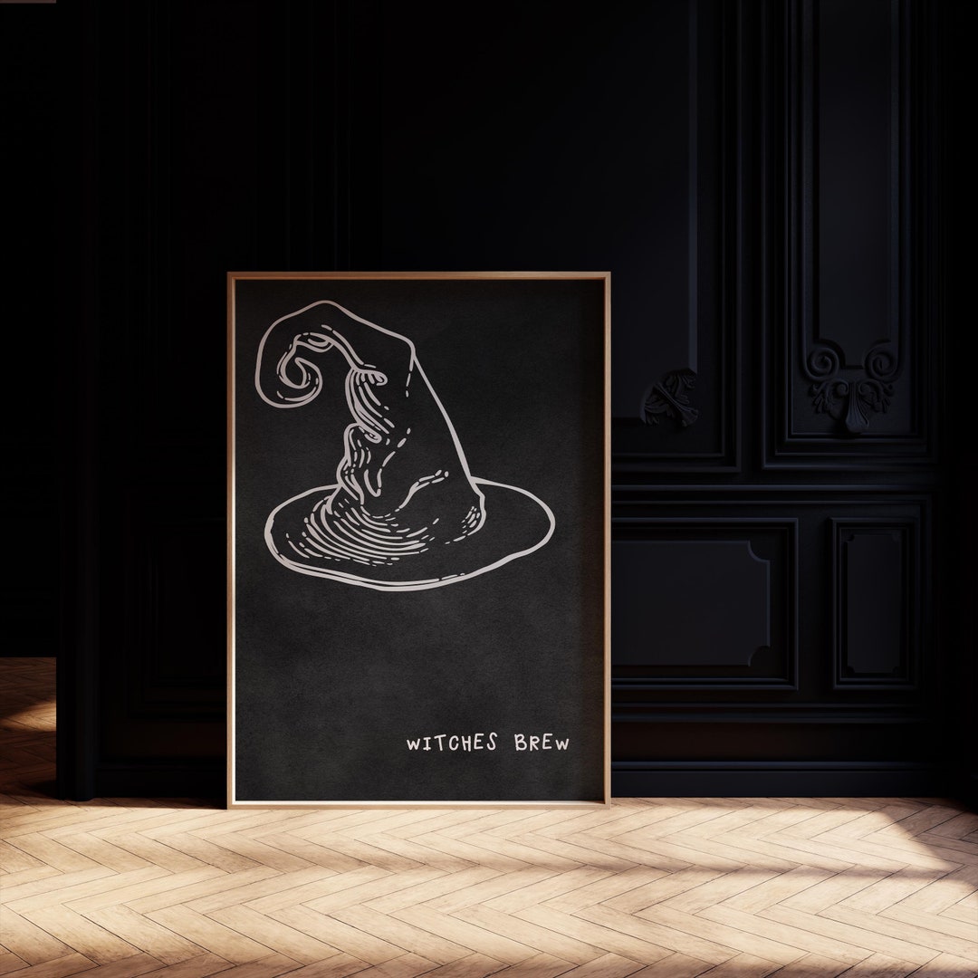 Witches Brew | Printable | Witch Wall Art | Halloween | Witch Hat Print ...