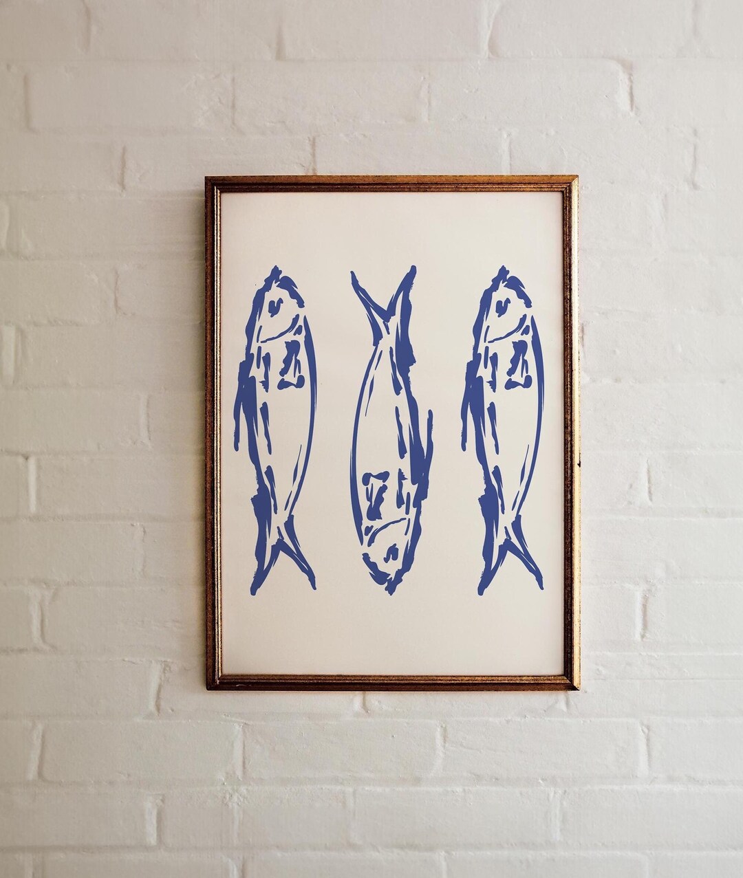 Fish Print Printable Sardine Art Print Eclectic Kitchen Print Fish Wall ...