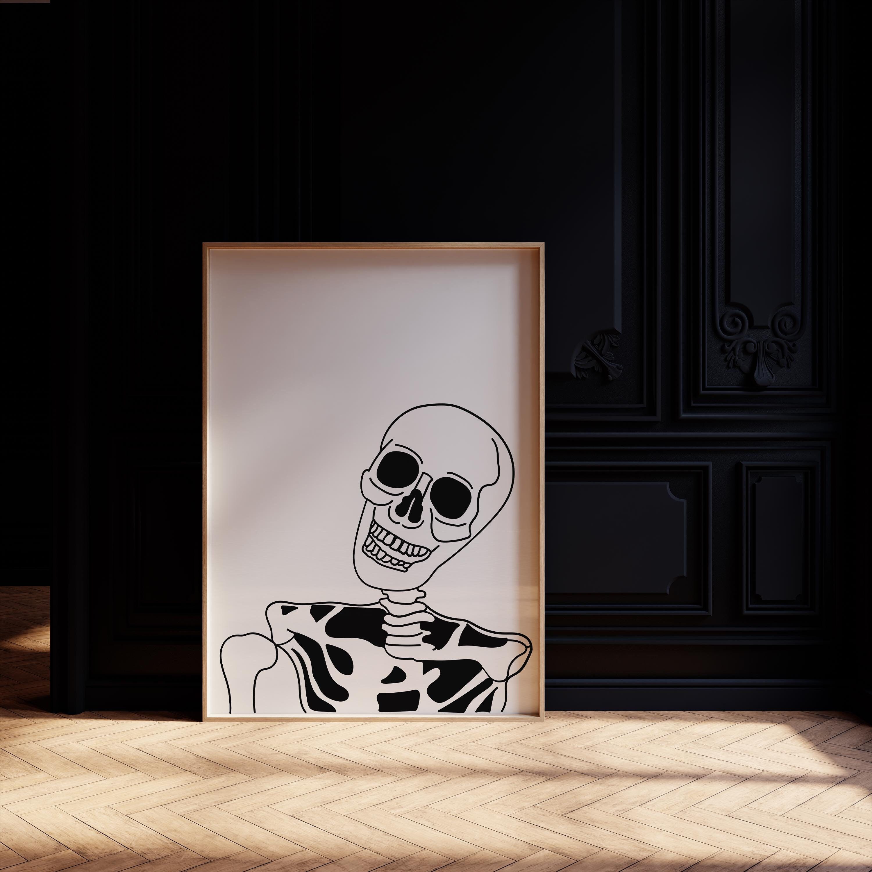 Skeleton Print | Halloween Printable | Halloween Decor | Halloween ...