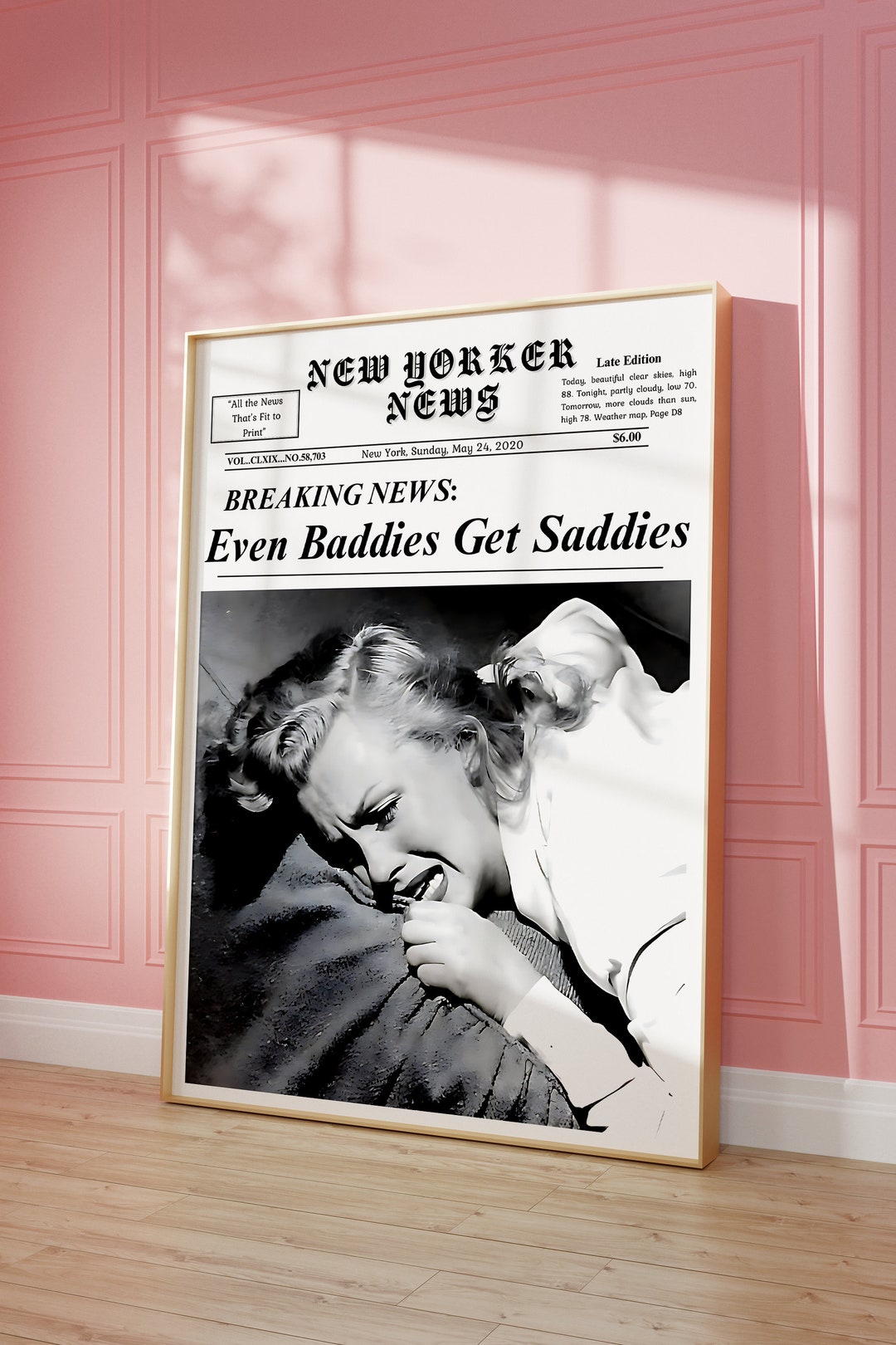 Baddies Get Saddies Printable Wall Art Trendy Prints Girly Art Prints ...