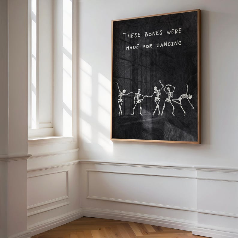 Dancing Skeletons | Halloween Printable | Halloween Decor | Halloween ...