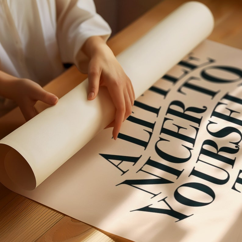 Talk Nicer Printable Wall Art Verbiage Wall Art Neutral Art Print ...