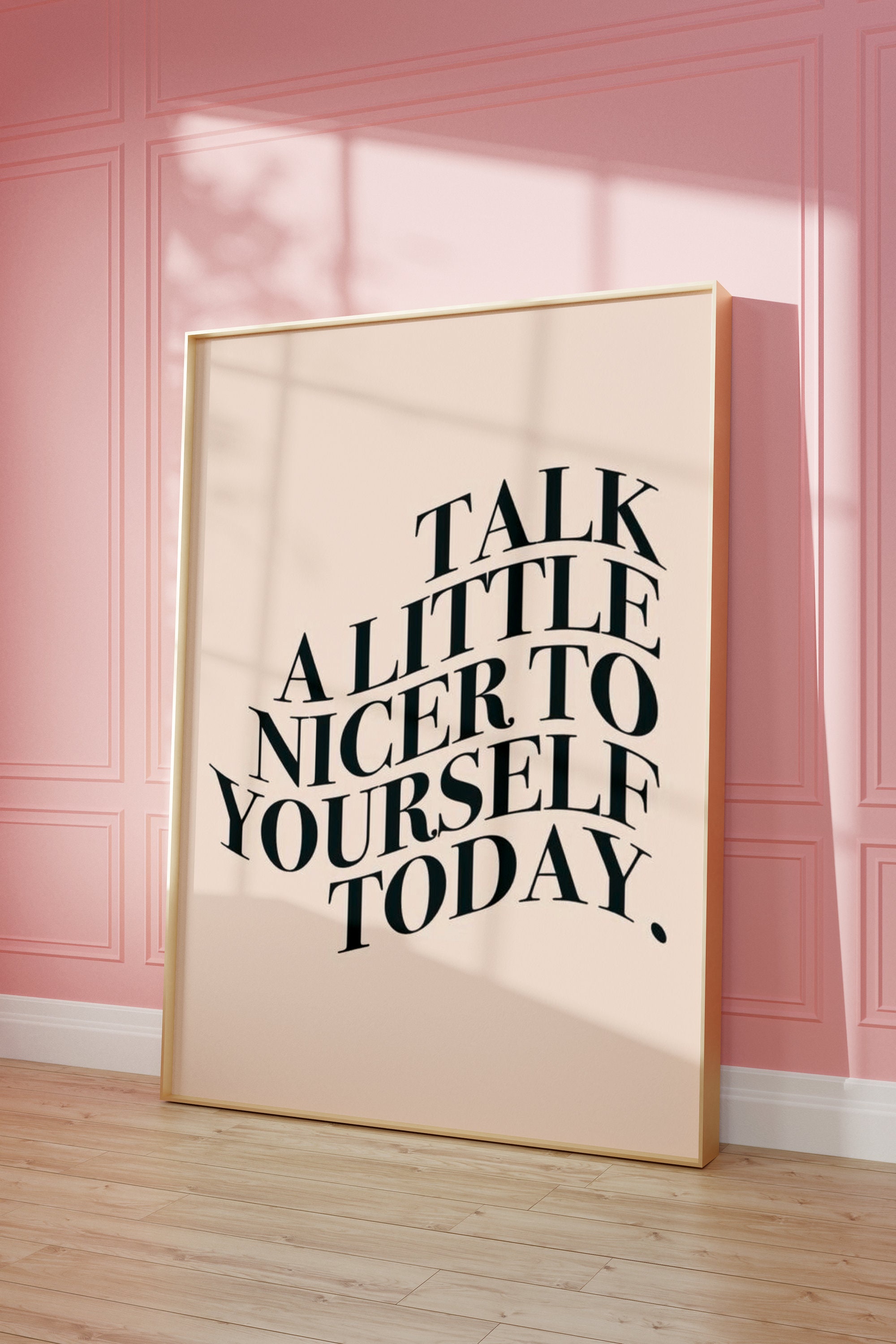 Talk Nicer Printable Wall Art Verbiage Wall Art Neutral Art Print ...