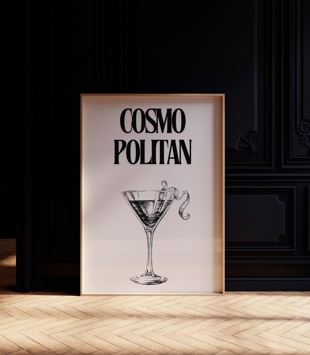 Cosmopolitan Printable Bar Cart Decor Cosmopolitan Print Bar Cart Print ...
