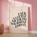 Talk Nicer Printable Wall Art Verbiage Wall Art Neutral Art Print ...