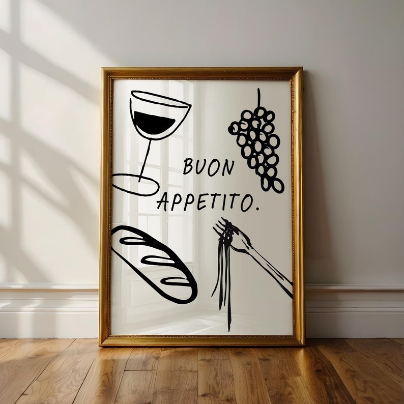 Buon Appetito Printable Italian Kitchen Print Italy Art Print Italy ...