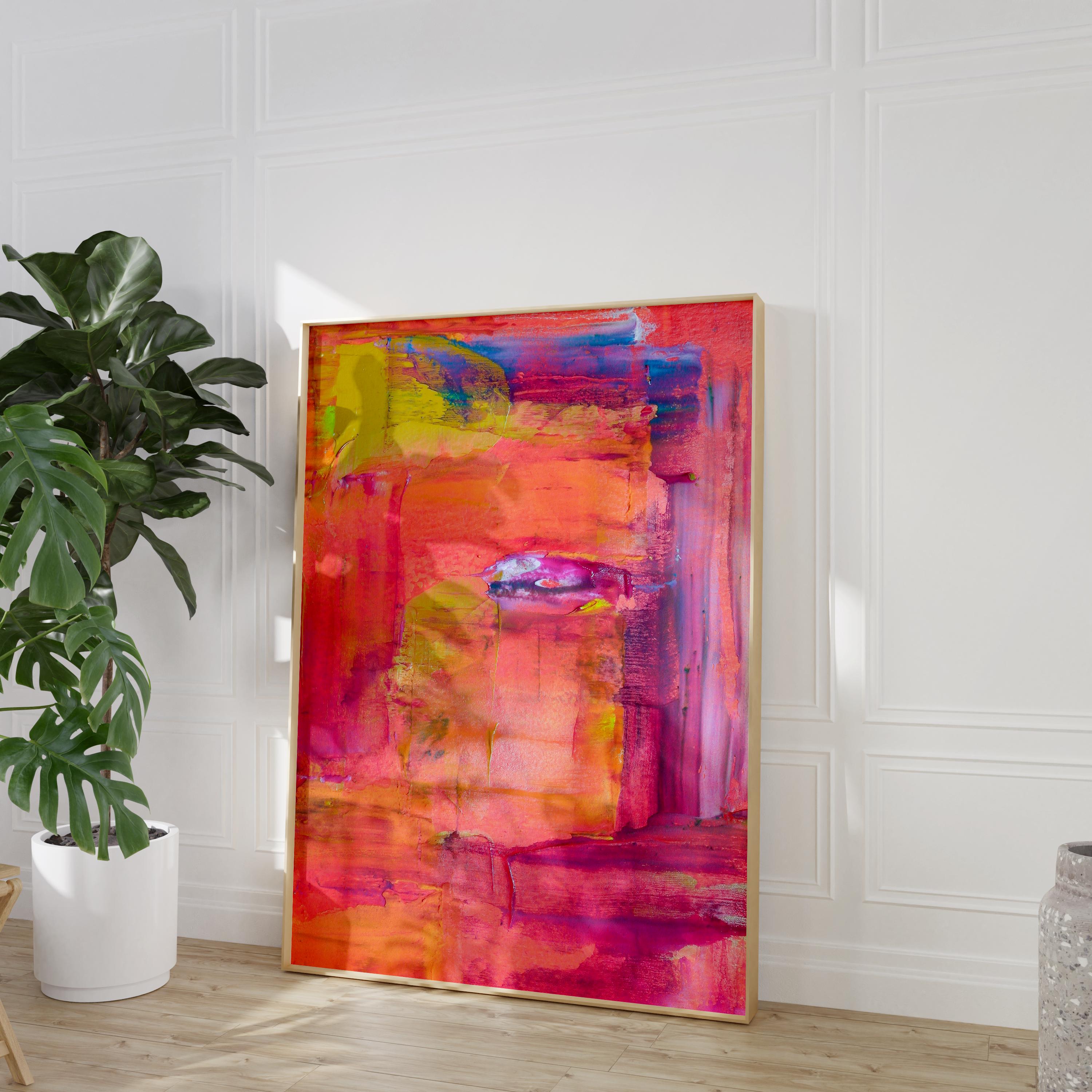 Colorful Paint Abstract Printable Colorful Abstract Aesthetic Print ...