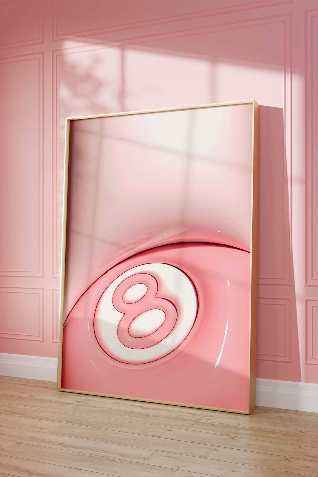 Pink 8ball Print, Printable, Pink Poster, Retro, 8ball Wall Art, 8ball ...