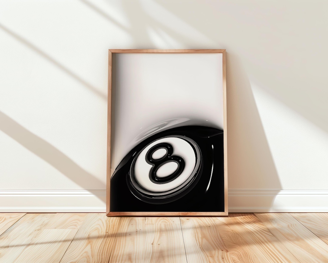 8-ball Digital Art, Printable, 8 Ball Artwork, Billiard Art Print ...