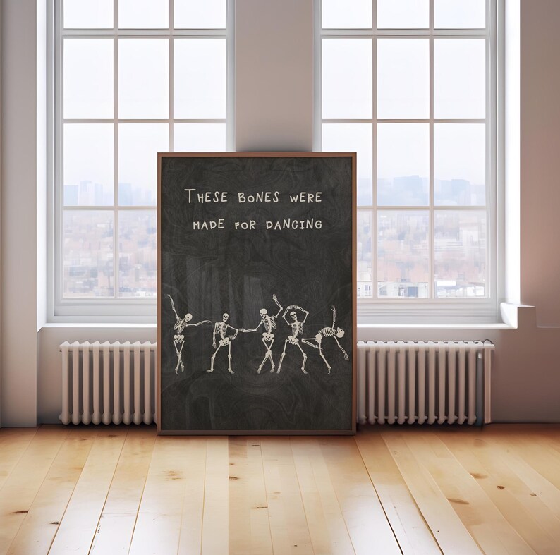 Dancing Skeletons | Halloween Printable | Halloween Decor | Halloween ...