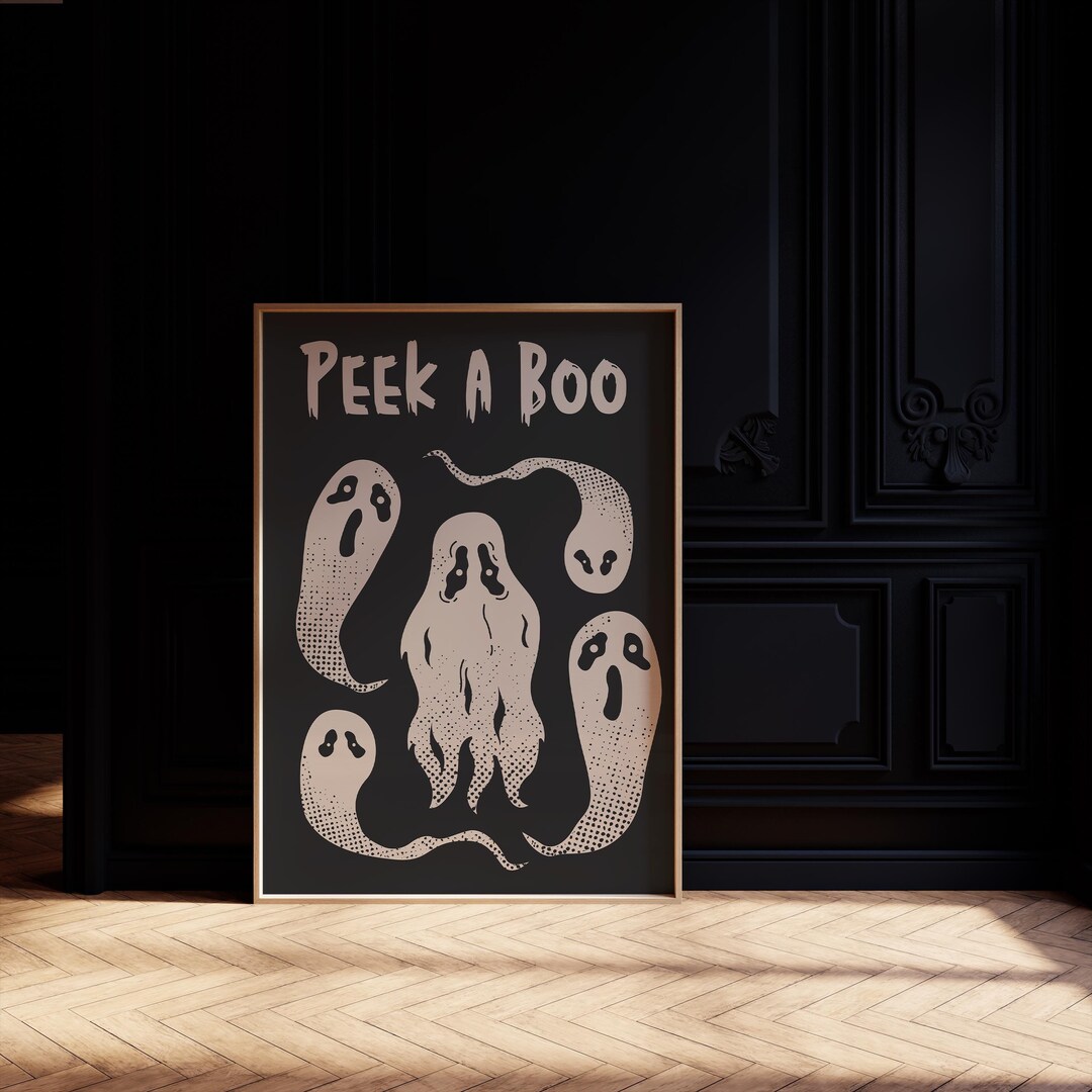 Peek A Boo Halloween Printable Wall Art Halloween Decor Halloween ...