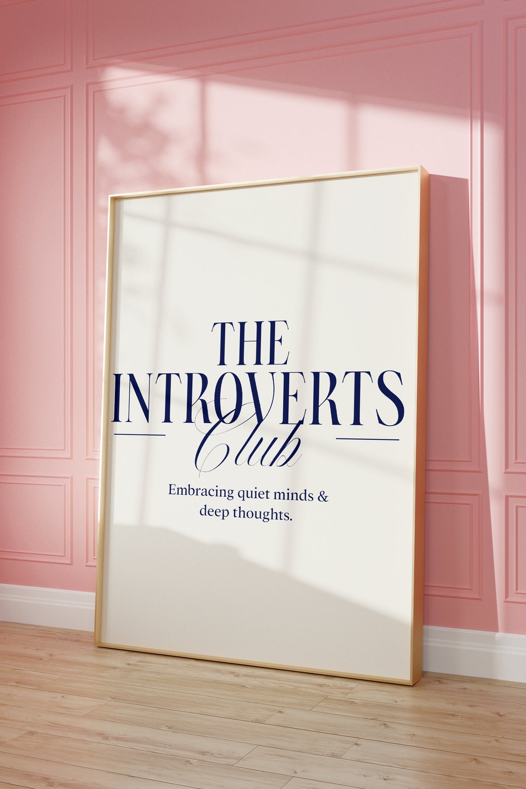 The Introverts Club Printable Wall Art Minimalist Prints Trendy Poster ...